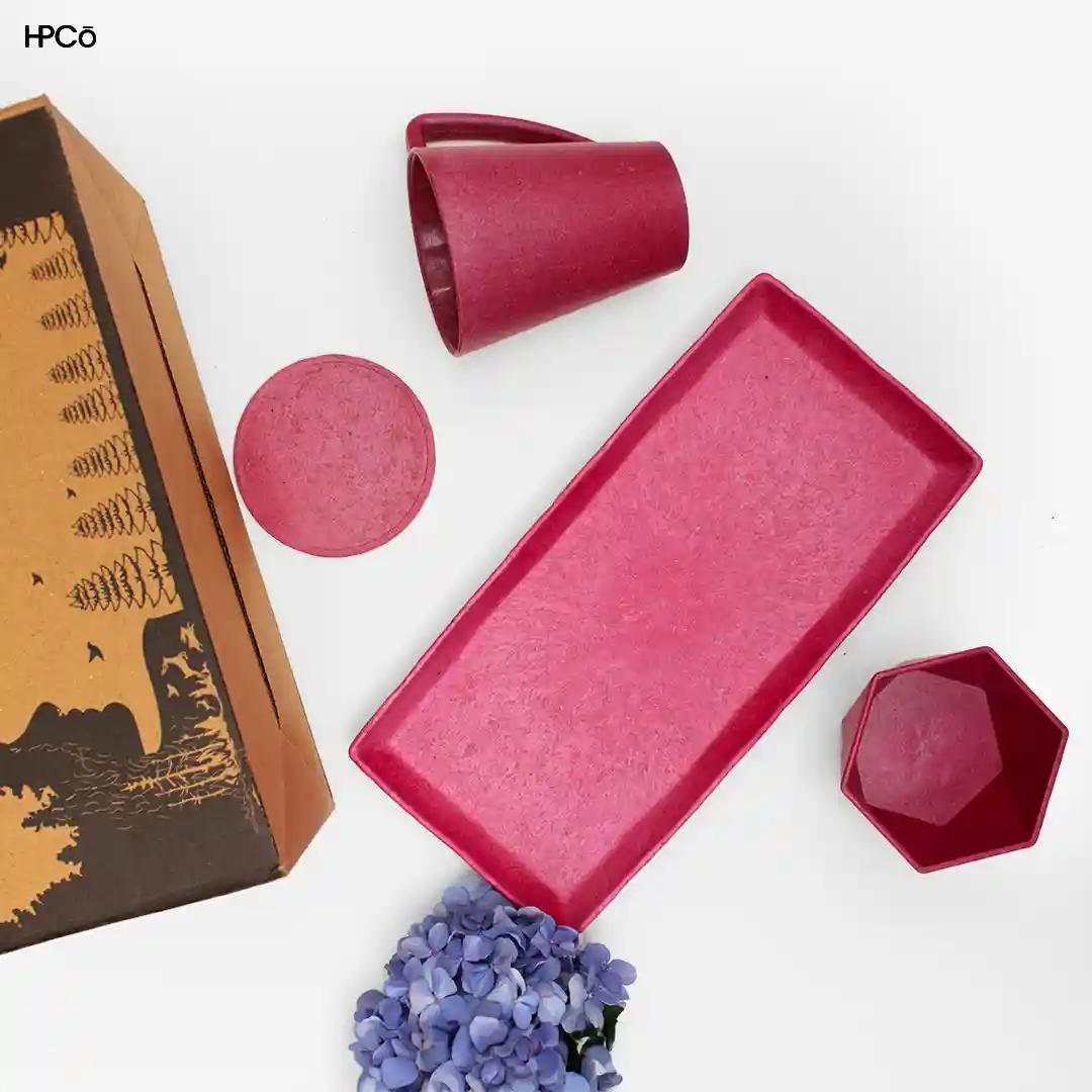 Buy Wabi Sabi –Tray, Coffee Mug, Nuts And Nibble Bowl and Coaster set Pink Online - Our Better ...