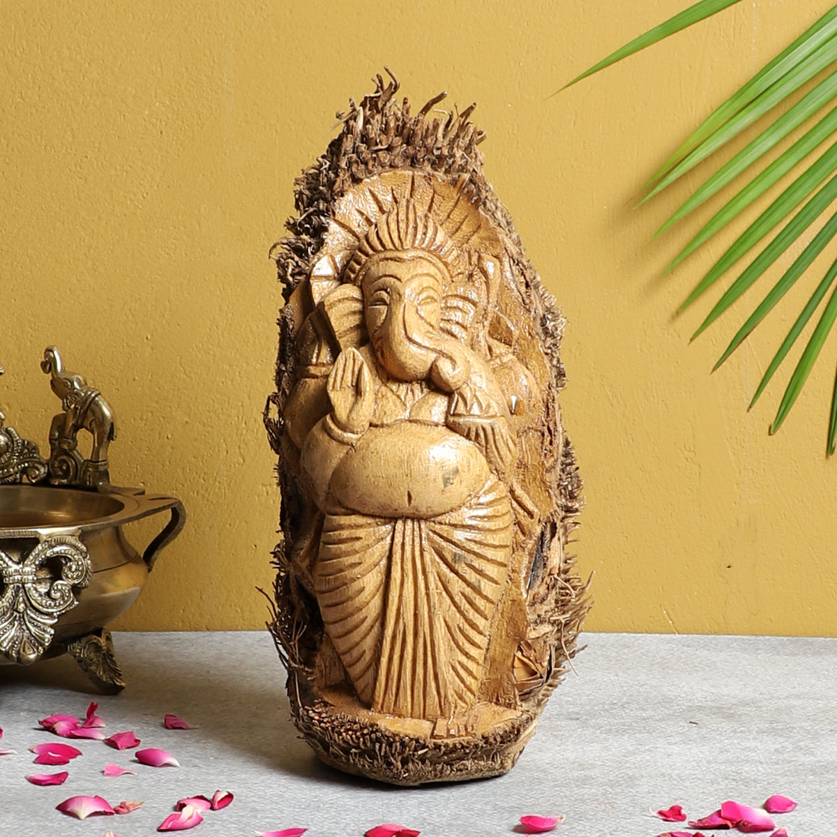 Buy Hand-carved Bamboo Root Idol - Ganesh Online - Our Better Planet