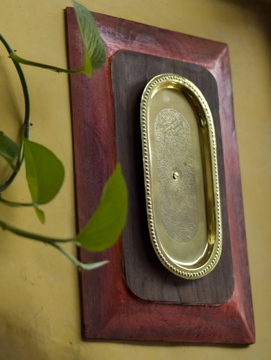 Buy VINTAGE BRASS PLATE WOODEN FRAME Online - Our Better Planet
