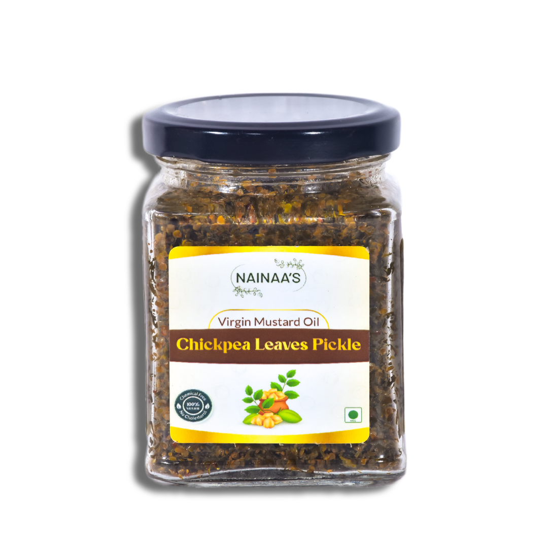 Buy Nainaas VIRGIN MUSTARD OIL CHICKPEA LEAVES PICKLE 200 GM Online ...