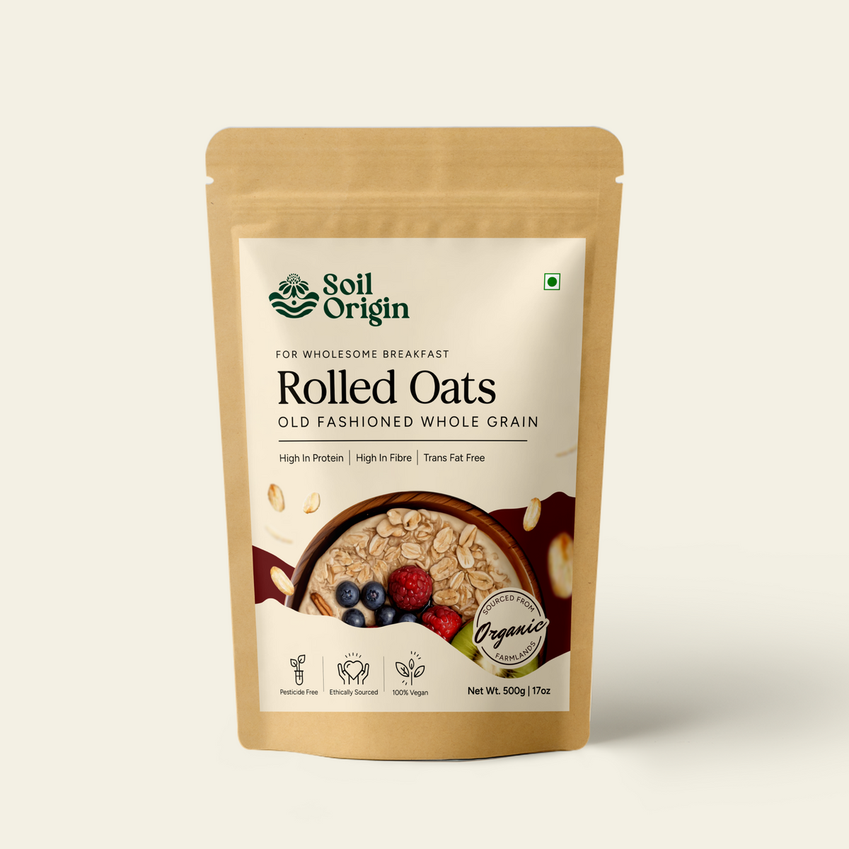 Buy Soil Origin Rolled Oats - 500 Gm Online - Our Better Planet