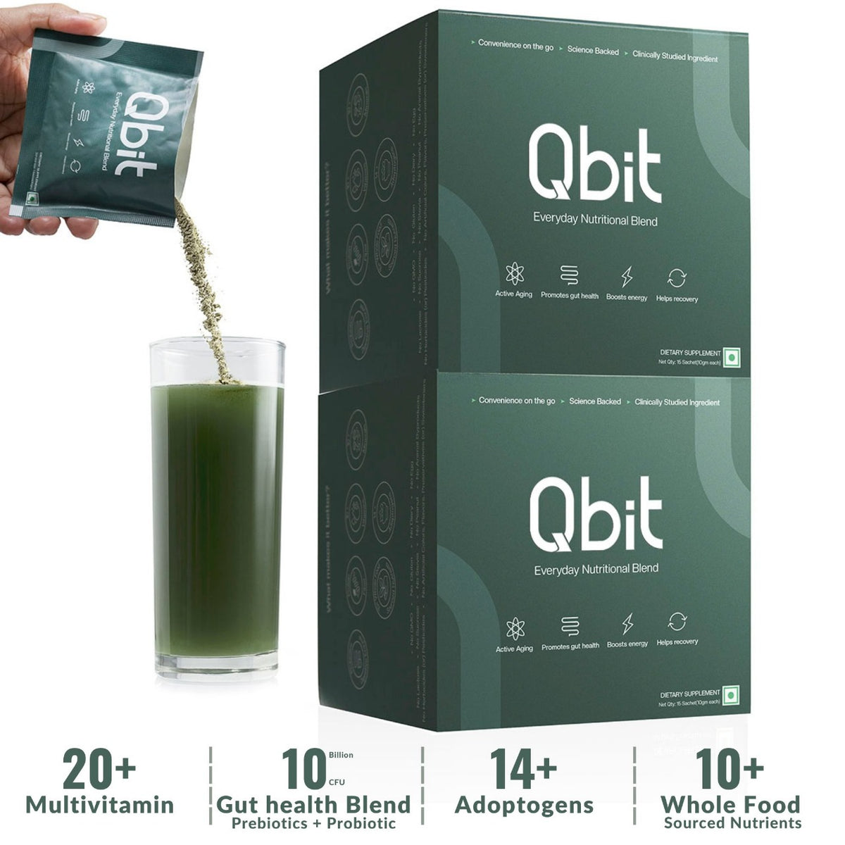 Buy QBIT Gut Health Supplement with Multivitamin(Pack of 30) Online ...