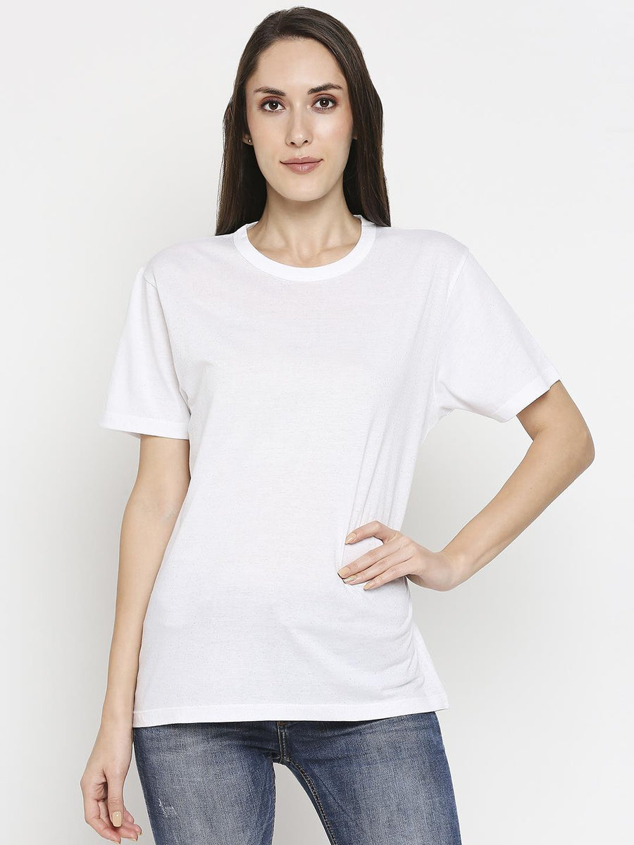 Buy Effy T- Shirt in White Glitter Print Online - Our Better Planet